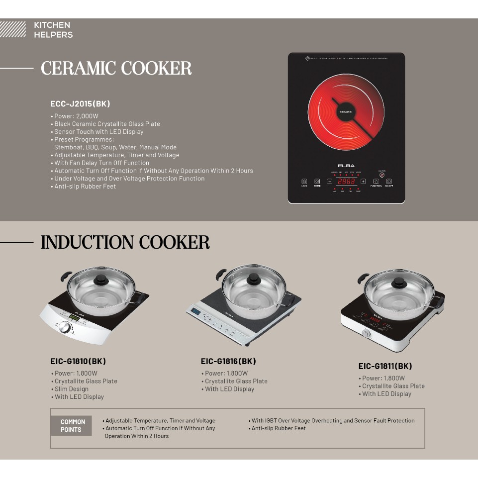 ELBA Ceramic Cooker ECC J2015 BK