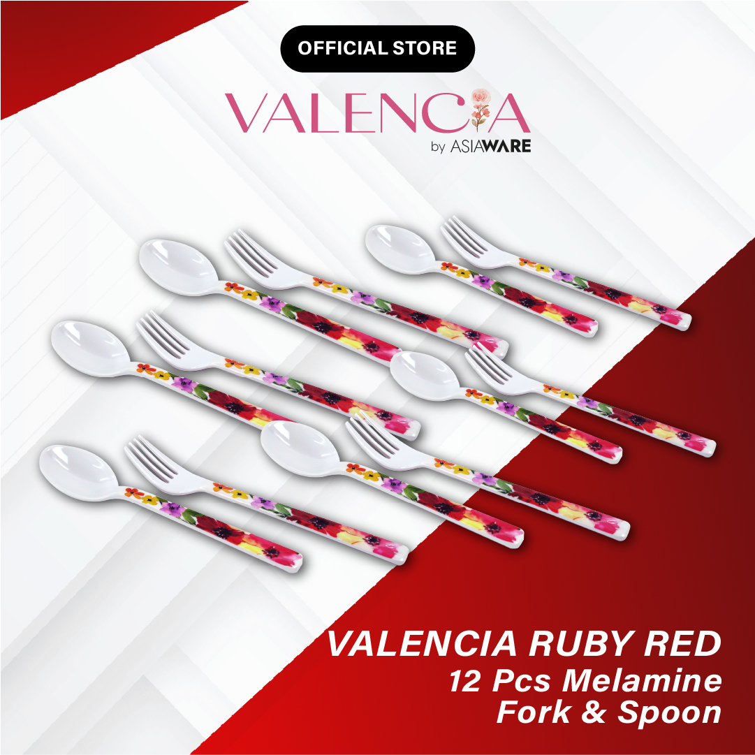 Valencia Ruby Premium Glass Fibre & Melamine Dinnerware Set - 31 pcs