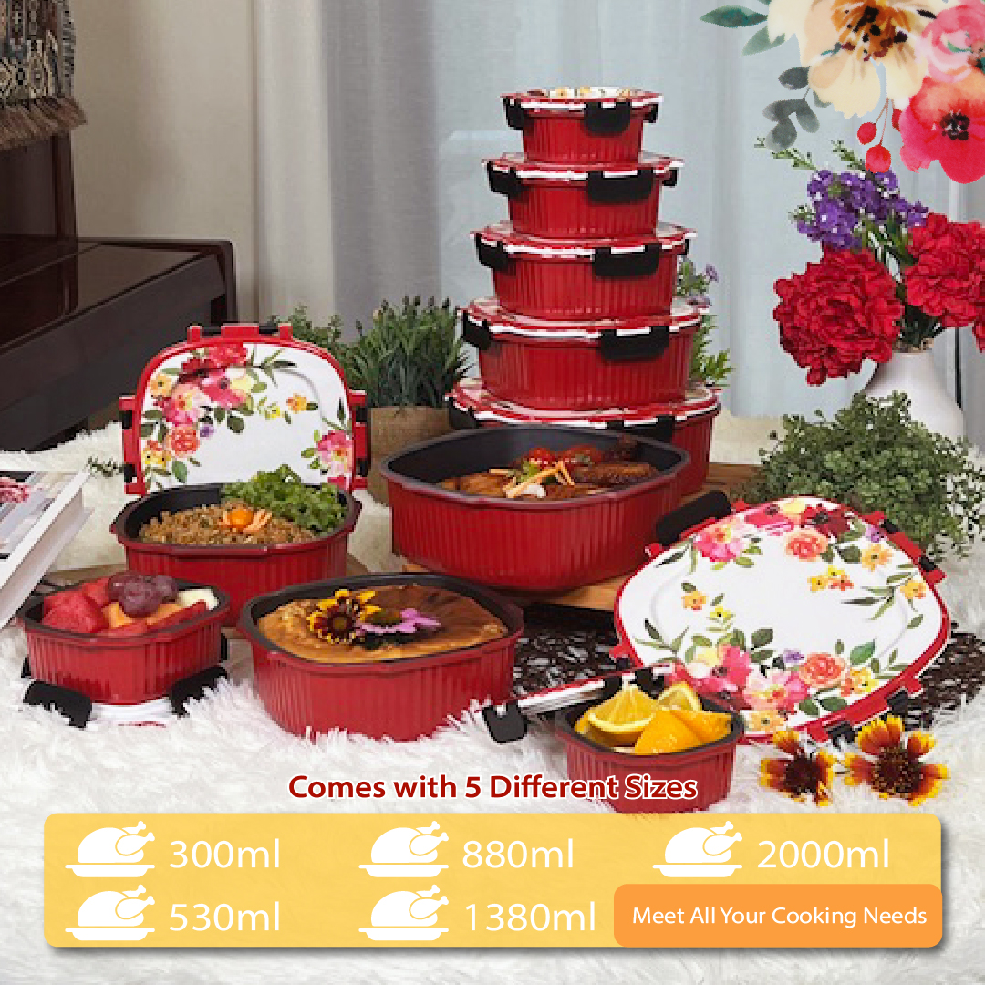 Valencia Ruby Premium Glass Fibre & Melamine Dinnerware Set - 31 pcs